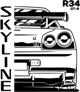 Vector skyline r34 gt-r - Vectores Laser