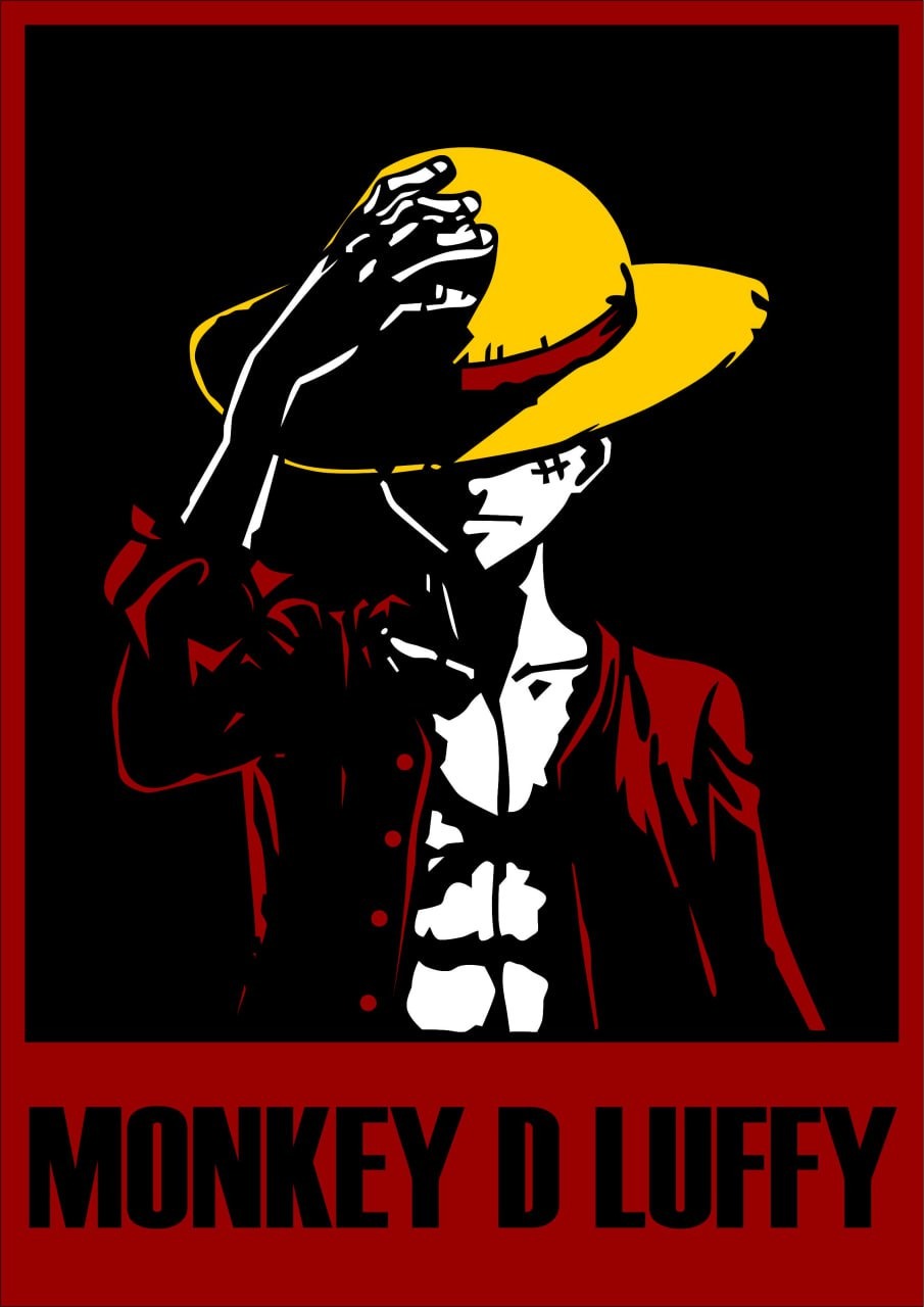 Cuadro multicapa de Monkey D Luffy - Vectores Laser