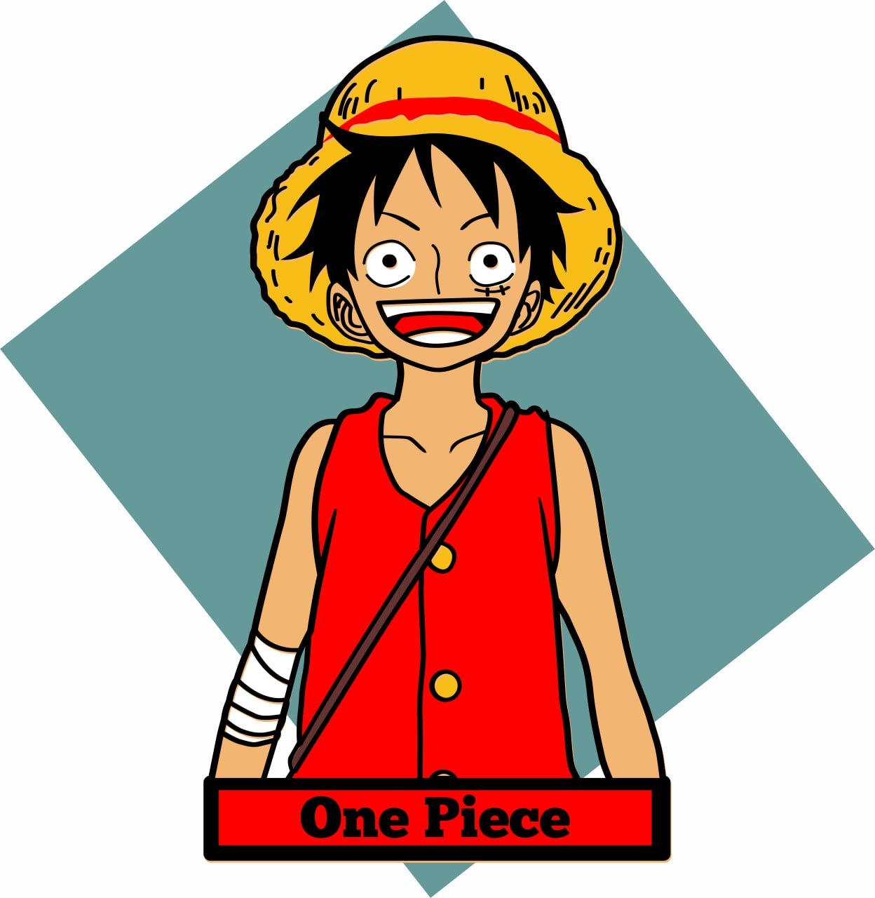 Cuadro multicapa de One Piece - Vectores Laser
